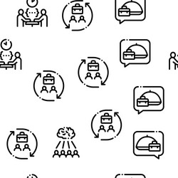 Business meeting conference seamless pattern Vector Image