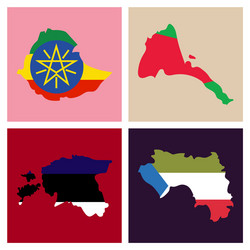 World Map - Countries in Color Royalty Free Vector Image