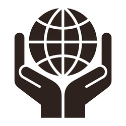Save the world sign symbol for earth Royalty Free Vector