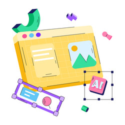 Ai designing Royalty Free Vector Image - VectorStock