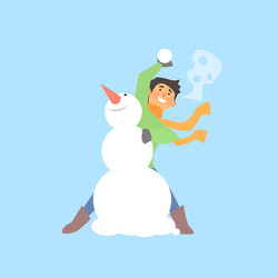Snowman Throwing a Snowball Vector Images (over 100)