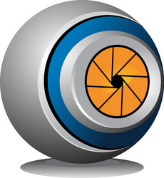 Surveillance logo design template Royalty Free Vector Image