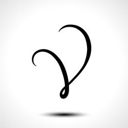 Calligraphy Lettering Script Font V Vector Images (over 210)