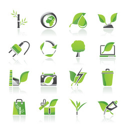 Environment and eco related symbols Royalty Free Vector