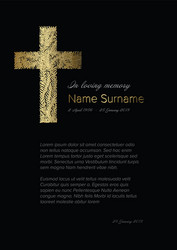 Funeral death notice card template Royalty Free Vector Image