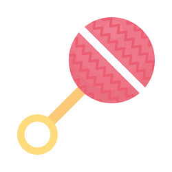 Pink rattle icon Royalty Free Vector Image - VectorStock