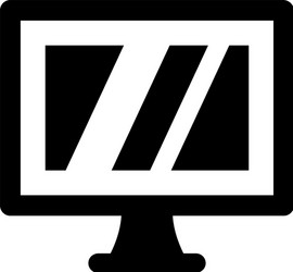 Monitor screen icon Royalty Free Vector Image - VectorStock