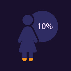 Woman figure infographic chart design template Vector Image