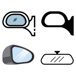 Car rearview mirror icon Royalty Free Vector Image