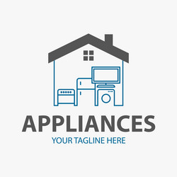 Modern minimalist home appliance store logo Vector Image