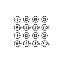 Age limit icons for kids and teenagers creating Vector Image
