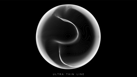 Ultra thin line fluid geometry dynamic Royalty Free Vector
