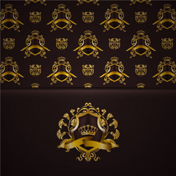 Elegant golden frame banner Royalty Free Vector Image