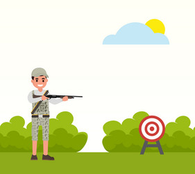 Hunters equipment cartoon character hunting Vector Image