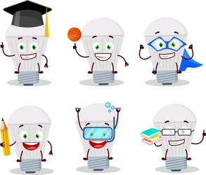 School student bright sun with various expressions