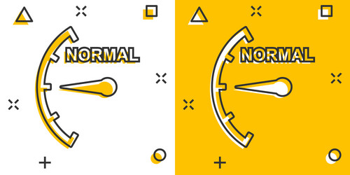 Cartoon normal level icon in comic style Vector Image