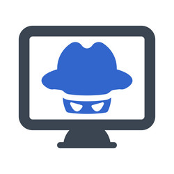 Computer hacker icon Royalty Free Vector Image