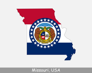 Missouri mo state map usa Royalty Free Vector Image