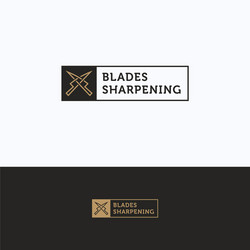 Sharpening service logo Royalty Free Vector Image