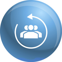 Client retention icon outline style Royalty Free Vector