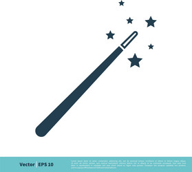 Magic wand magician stick wizard icon logo Vector Image