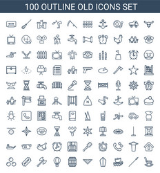 37 old icons Royalty Free Vector Image - VectorStock