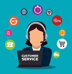 Customer support service Royalty Free Vector Image