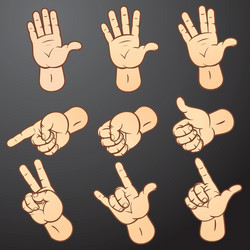 Hand signals Royalty Free Vector Image - VectorStock