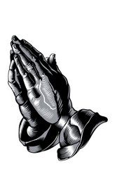 Praying hands in color Royalty Free Vector Image