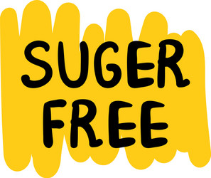 Sugar free color logo or label Royalty Free Vector Image