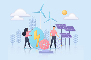 Renewable green energy source technology Vector Image