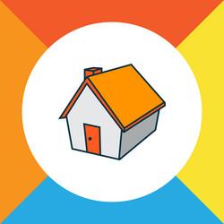 Small hut icon line symbol premium quality Vector Image