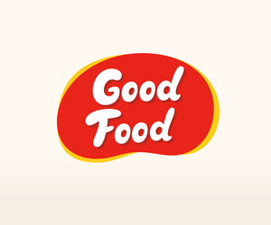Good food inscription Royalty Free Vector Image