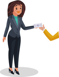 Hr manager cartoon character Royalty Free Vector Image