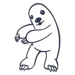 Mole dance dancing stroke flat Royalty Free Vector Image