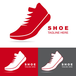 Shoe point logo design template Royalty Free Vector Image