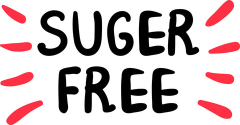 Sugar free color logo or label Royalty Free Vector Image