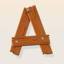 Wooden letter m Royalty Free Vector Image - VectorStock