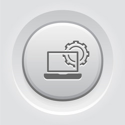 Computer engineering icon gear and laptop Vector Image