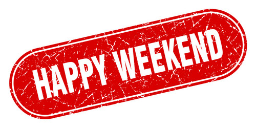 Weekend stamp label round grunge sign Royalty Free Vector