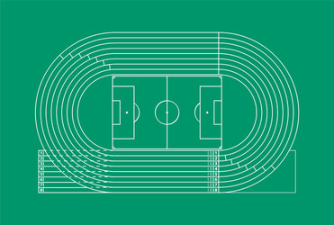 Cartoon running track stadium Royalty Free Vector Image