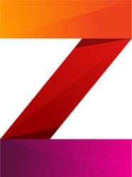 Circle letter z ribbon logo concept design symbol Vector Image