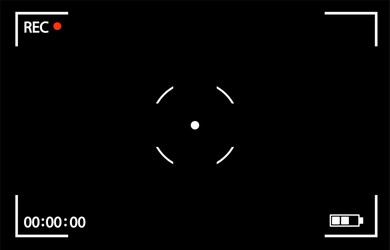 Digital 4k camera video viewfindercamera rec Vector Image