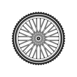 Bicycle wheel symbol Royalty Free Vector Image