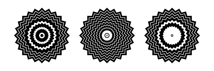 Circle zig zag lines patterns Royalty Free Vector Image Circle zig zag lines patterns Royalty Free Vector Image