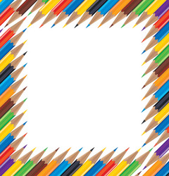 Frame of colored pencils Royalty Free Vector Image