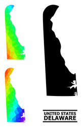 Triangle filled spectral colored map of bihar Vector Image