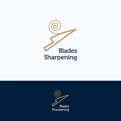 Sharpening service logo Royalty Free Vector Image