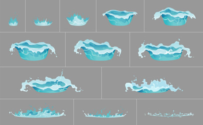 Water splash animation dripping special Royalty Free Vector