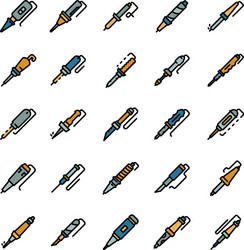 Braze icons set simple style Royalty Free Vector Image